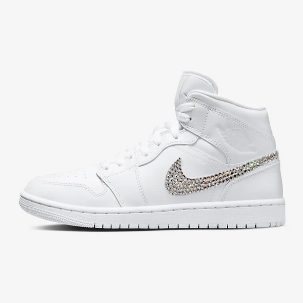 Limited Edition Air Jordan 1 Women Mid (White) – Diamond Kicks